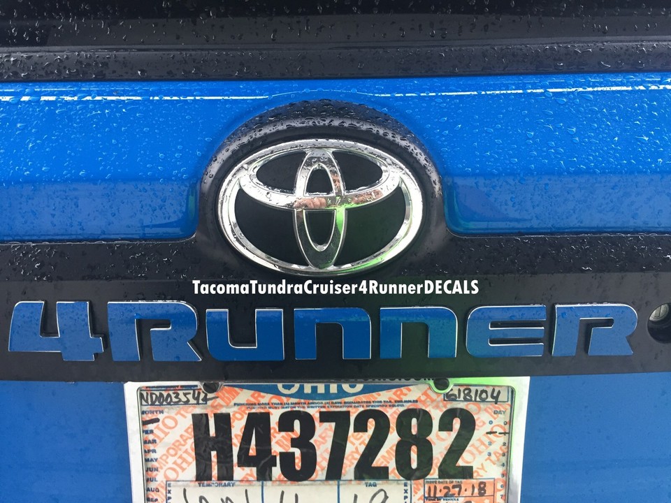 FITS Toyota 4Runner Rear Emblem Decal 2010 11 12 13 14 15 16 17 18 19 ...