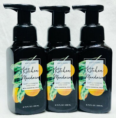 3 Bath & Body Works KITCHEN MANDARIN Gentle Foaming Hand Soap | eBay