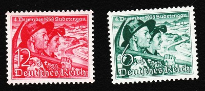 Germany 1938 Sudetenland Plebiscite Set Horizontal Gum Mint Never ...