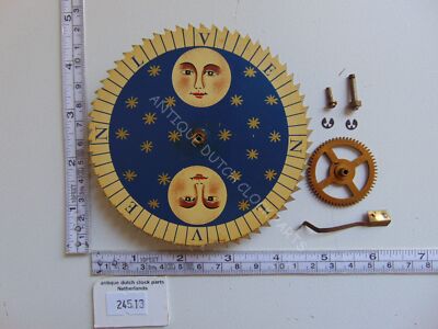 ORIGINAL MOON DIAL WITH GEARS TO POWER IT FOR DUTCH FRIESIAN TAIL OR ...