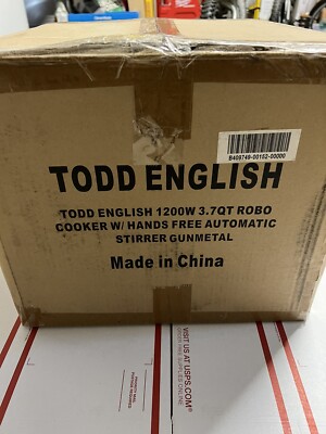 Todd English 1200W 3.7Qt Robo Cooker w/Hands Free Automatic Stirrer ...