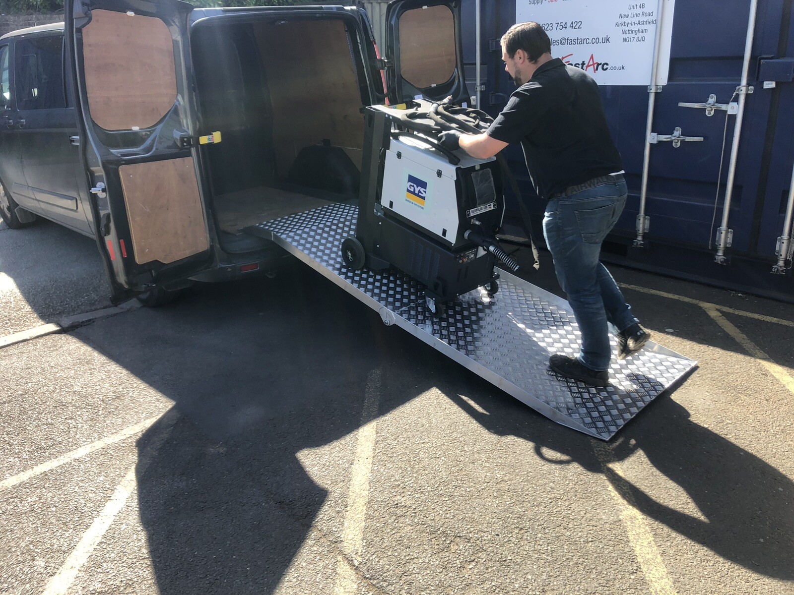 VAN ALUMINIUM FOLDING LOADING RAMP FOR VANS MOTORCYCLES BIKES QUADS ...