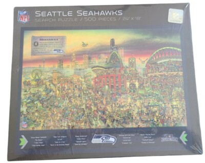 Seattle Seahawks 500 pc. Jigsaw Puzzle 24" X 18" NFL Sealed Joe ...