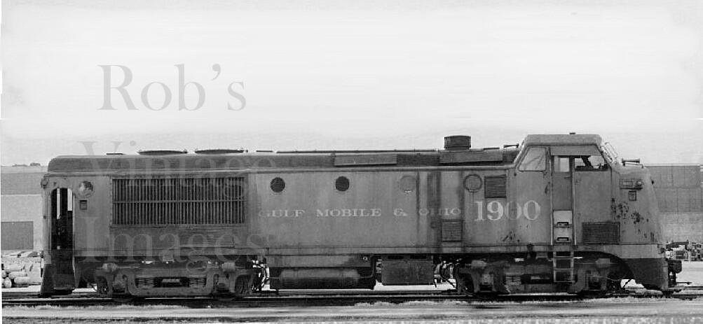 GMO Railroad photo Ingalls 4-S Diesel Locomotive #1900 Gulf Mobile Ohio ...