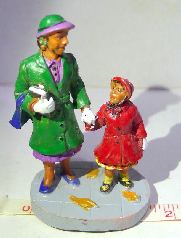 Lemax Black Mother and Daughter Family Going To Church Sunday Xmas ...