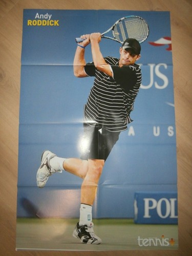ANDY RODDICK + ELENA DEMENTIEVA - DOUBLE GIANT POSTER 82 cm x 54 cm ...