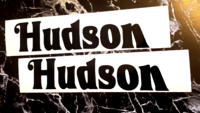 Hudson trailer Decals Stickers Gloss BLACK 18" Fast USA | eBay