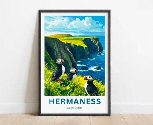 Hermaness Travel Print - Hermaness poster, Scotland Wall Art | eBay