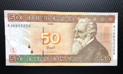 Lithuania Banknote 50 LITU 2003 P-67a CU prefix AJ | eBay