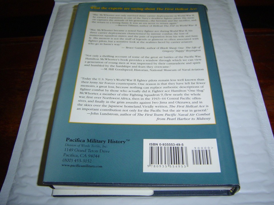 "GOOD COND" THE FIRST HELLCAT ACE by Hamilton McWhorter III (2000) HARDCOVER | eBay
