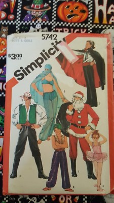 Simplicity Pattern 5742 Kids 6 - 8 Costume Pirate Dracula Ballerina ...