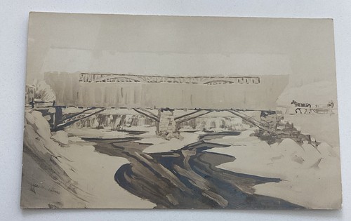 RPPC real photo postcard Woodstock Inn VT Arthur B. Wilder Painting ...