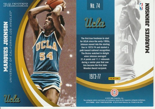 MARQUES JOHNSON HUGE RESALE / INVESTMENT LOT (120) UCLA COLLEGIATE LEGEND #74 | eBay