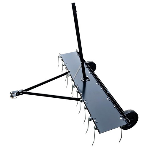 48in Tow Behind Lawn Dethatcher,24 Durable Spring Steel Tines Lawn ...