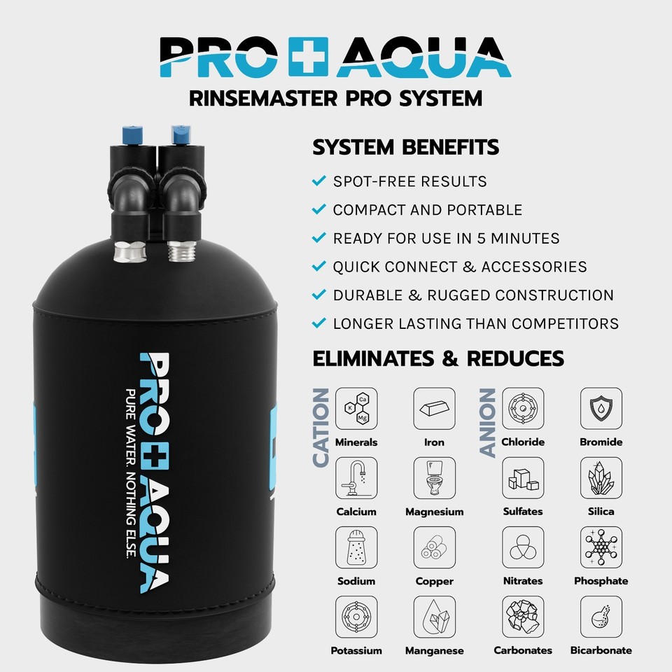 RinseMaster Pro | Spotless Portable Deionizer Spot-Free System | 3,100 ...