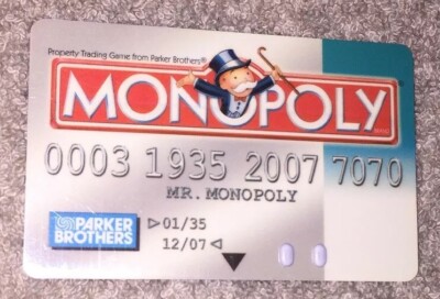 Monopoly 2007 Electronic Banking Replacement Blue/Green Bank Debit ...