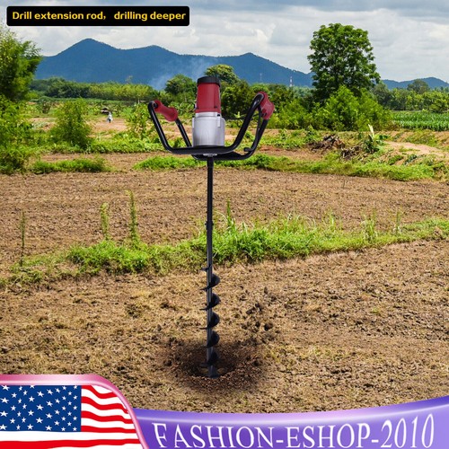 Electric Post Hole Digger Earth Auger 1500W 1.6HP w/ 4” Bits ...