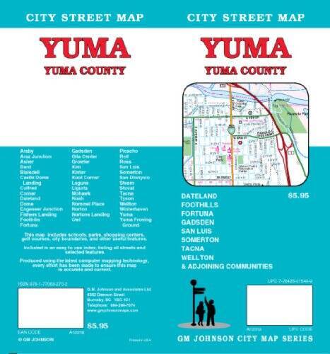 Yuma Yuma County AZ Street Map - Map By GM Johnson - GOOD 1770682708 | eBay