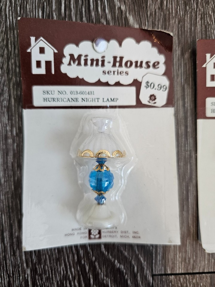 Vintage Dollhouse Lamps, Mini House Hurricane Night Lamp, Dollhouse ...