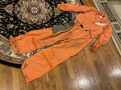 ORIGINAL VIETNAM ERA HELICOPTER PILOT ORANGE FLIGHT SUIT WITH RIGGER ...