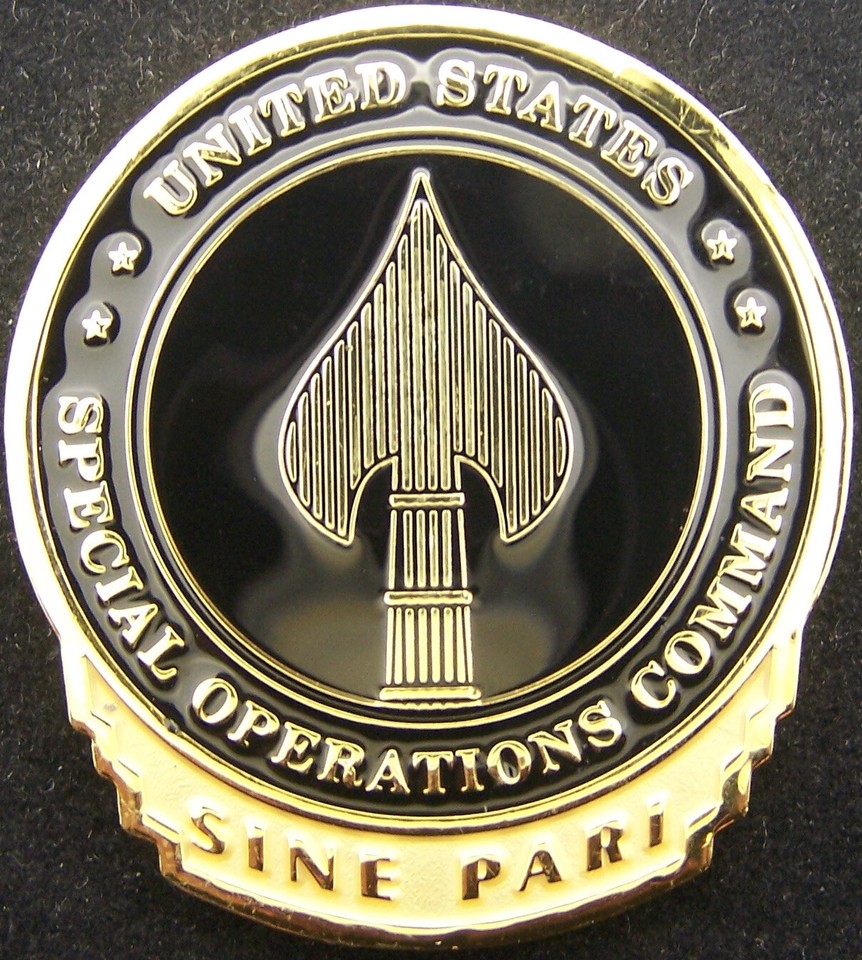 US Army Special Operations Command Sine Pari USASOC USSOCOM Challenge ...