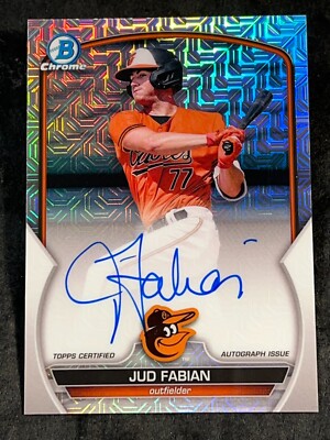 2023 Bowman Chrome MOJO REFRACTOR PROSPECT ROOKIE AUTO Jud Fabian, ITEM ...