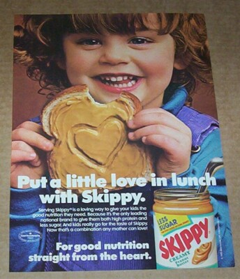 1986 print ad page -Skippy Peanut Butter cute little GIRL smile love ...