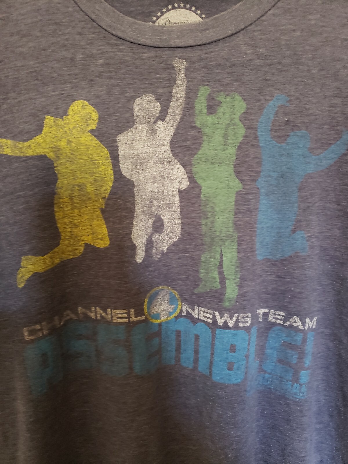 CHANNEL 4 NEWS TEAM ASSEMBLE RON FUNNY ANCHORMAN BURGUNDY T-SHIRT TEE ...