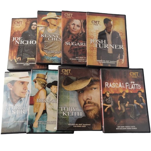 Lot of 8 CMT Country Music DVDs Joe Nichols Kenny Chesney Sugarland ...