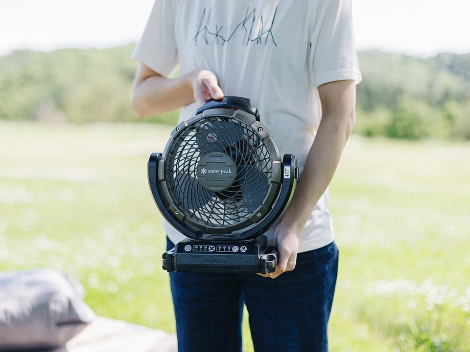Snow Peak Makita Field Fan MKT-102 Brown w/ AC Adapter Outdoor Japan ...