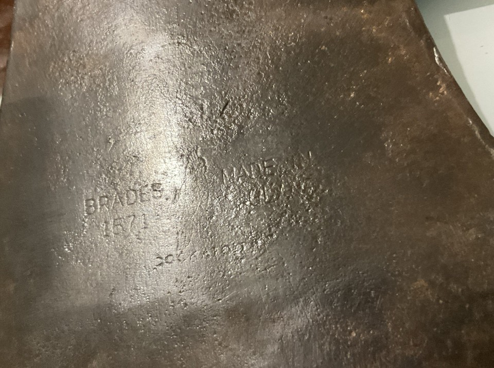 ANTIQUE VINTAGE BRADES 1571 COCKATOO MADE IN ENGLAND 4 1/2 LB AXE HEAD ...