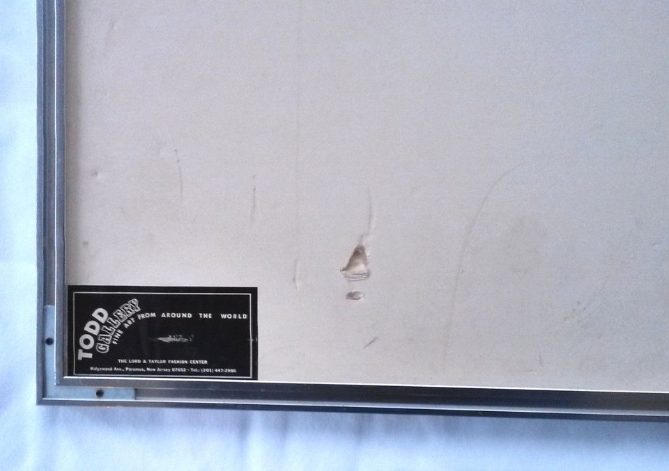 Original Mid Century Modernist Abstract WC Painting Vase w/ Flower ...