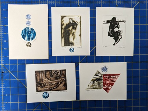 5 Signed Prints Ex libris Bookplates By Hasip Pektas (Artist) | eBay