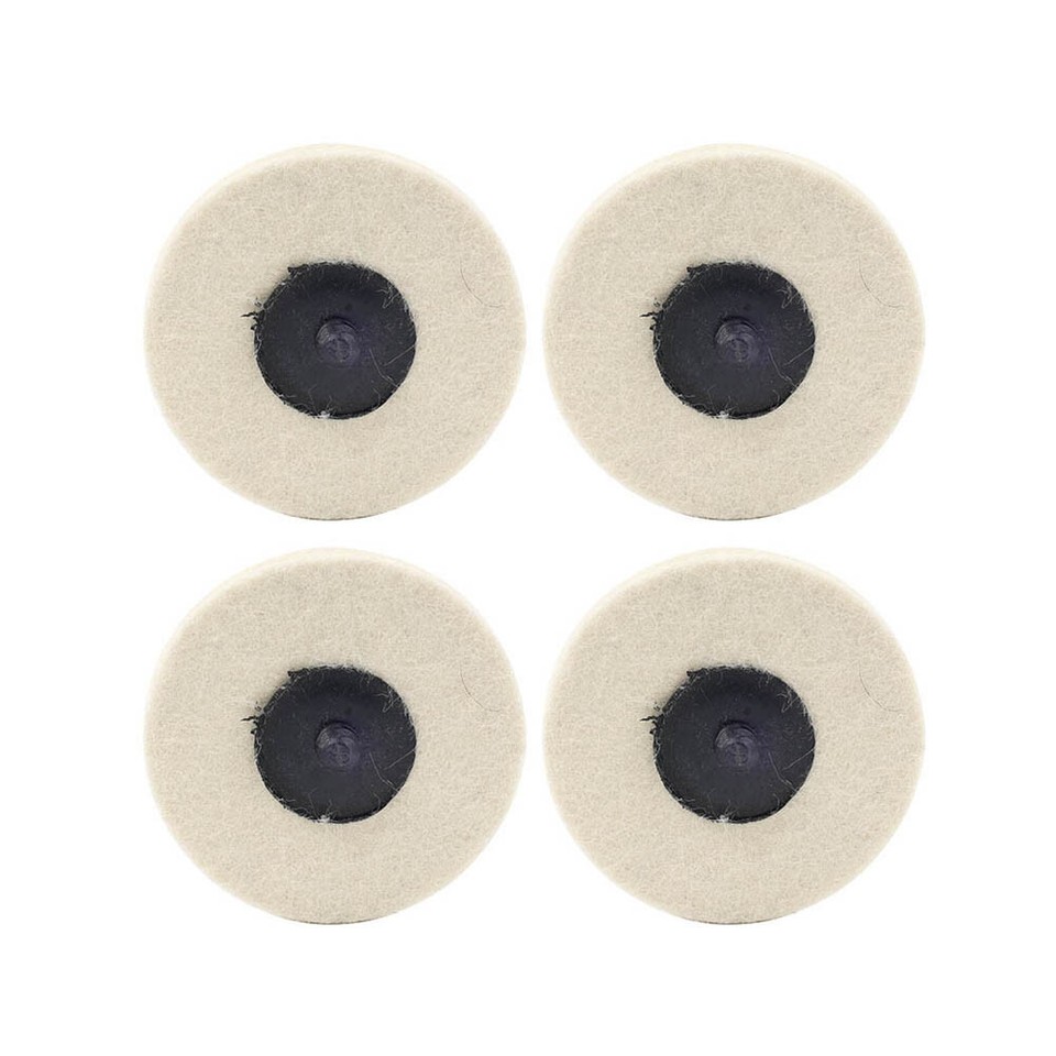 2/4/10 Pcs 3" Roloc Wool Felt Polishing Wheel Polisher Buffing Pad ...