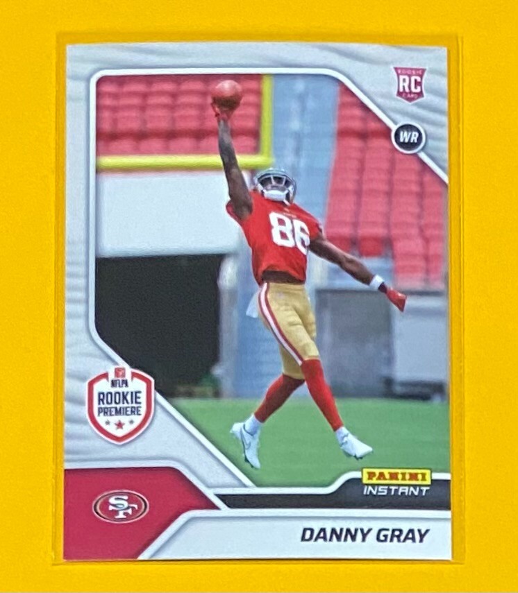 2022 Panini Instant Danny Gray Rookie RPS FIRST LOOK 1/820 SP 49ers # ...