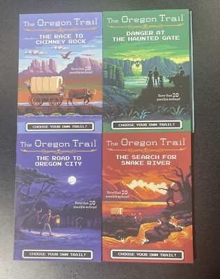 The Oregon Trail 4-book set by Jesse Wiley Choose your ending with Map ...