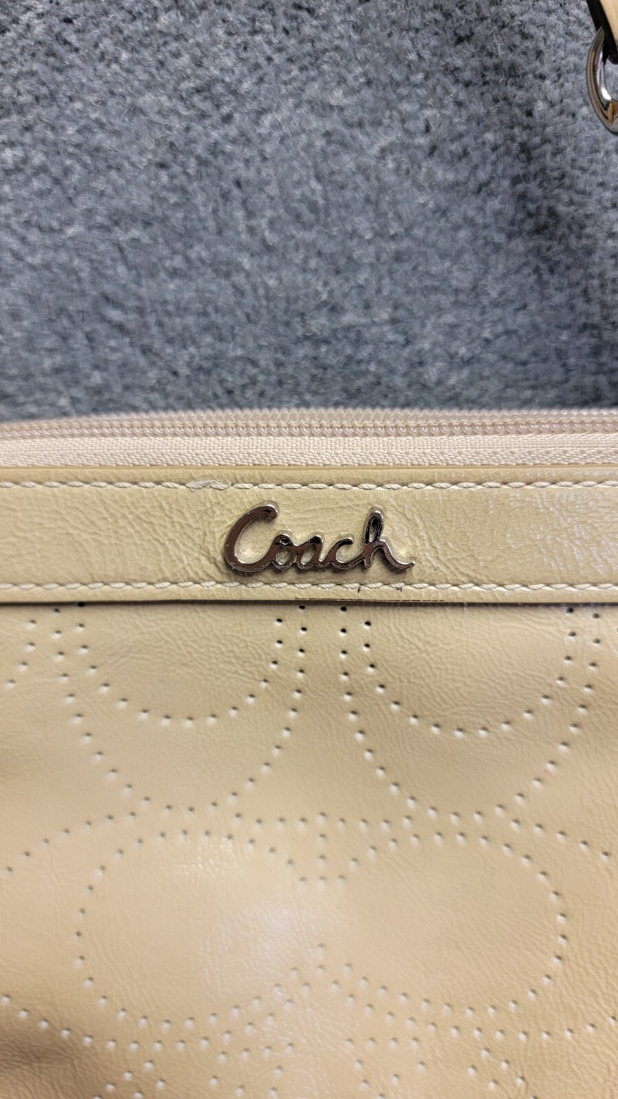 Coach Perforated Embossed Signature Leather Clutch Wr… - Gem