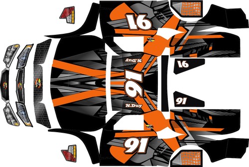 Losi 5ive T 2.0 Xtreme wrap decals stickers big flex hoonage rovan hpi ...
