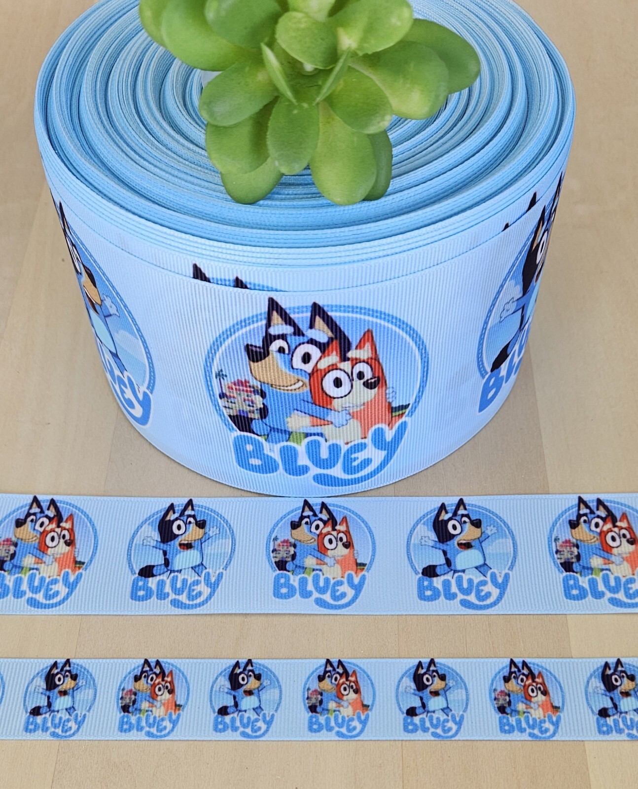 5/8, 7/8, 1.5 & 3" (1 YD) Blue Dog Grosgrain Ribbon Character Ribbon ...