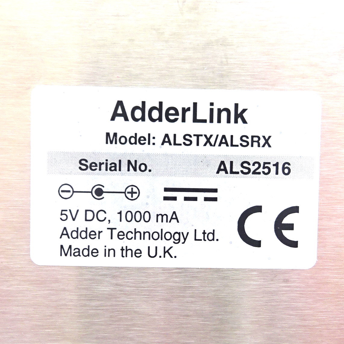 Extender ALSTX/ALSRX Adder XL Silver 5VDC 100mA ALSTX/ALSRX *New* | eBay