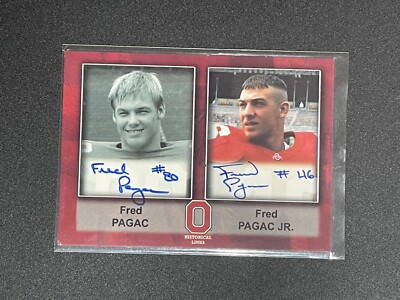 Fred Pagac Jr/Sr Ohio State Football TK Legacy DUAL AUTO /150 | eBay