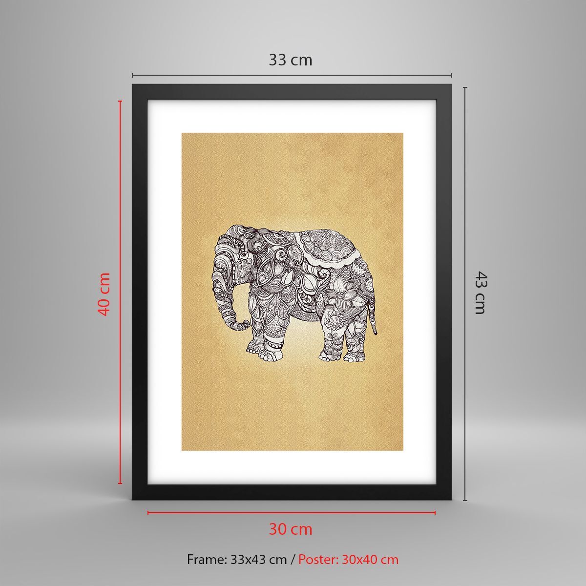 Affiche Poster 30x40cm Tableaux Image Photo l phant Indien Animal Wall ...