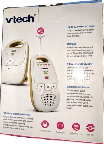 Baby Monitor Audio Voice DMII1 NEW SEALED Rechargeable 1000 Ft VTech ...