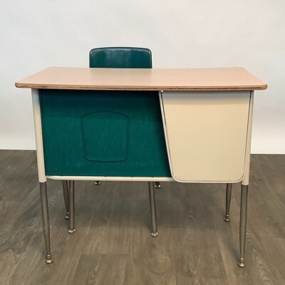 Vintage MCM Steel School Desk (40 in total) | eBay