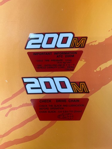 Honda 1985 ATC200M Side Decals 200M ATC 85 | eBay