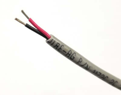25' Alpha # 1172C Slate/Grey 2 Conductor 22 Gauge Unshielded Cable, 2C ...