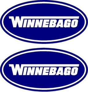 WINNEBAGO OVAL CARAVAN MOTORHOME STICKERS DECAL CHOICE OF COLOURS #006 ...