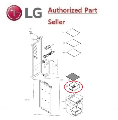 LG FRIDGE Tray Assembly, Vegetable Drawer AJP74894404 model GS-B680PL ...