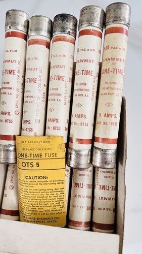 SHAWMUT OTS5 ONE TIME FUSE 5 AMPS ( BOX OF 10 ) | eBay