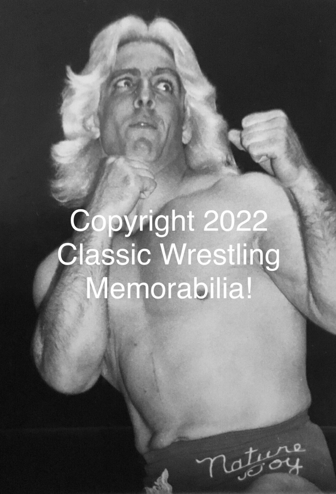 “Nature Boy RIC FLAIR in Action!” - 5” x 7” Borderless Black & White ...
